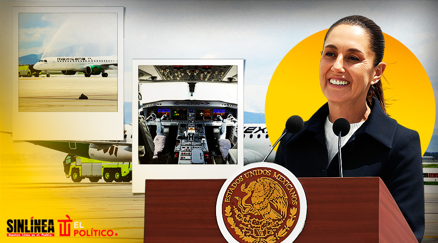 Sheinbaum recibe el primer avión Embraer E195-E2 de Brasil