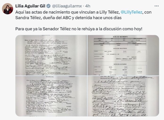 Exhiben actas que vinculan a Lilly Téllez con Sandra Téllez